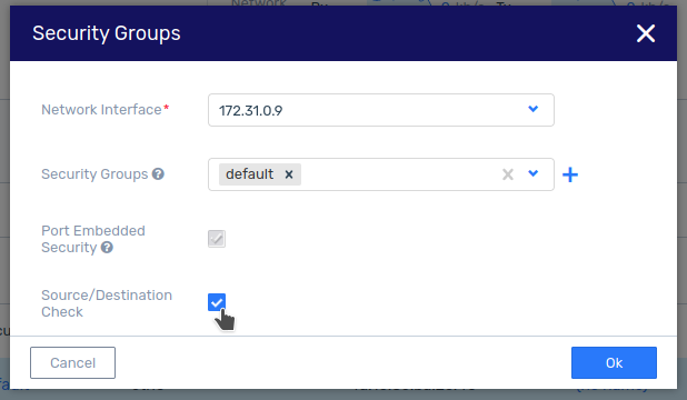 zCompute Source/Destination Check – Zadara Support